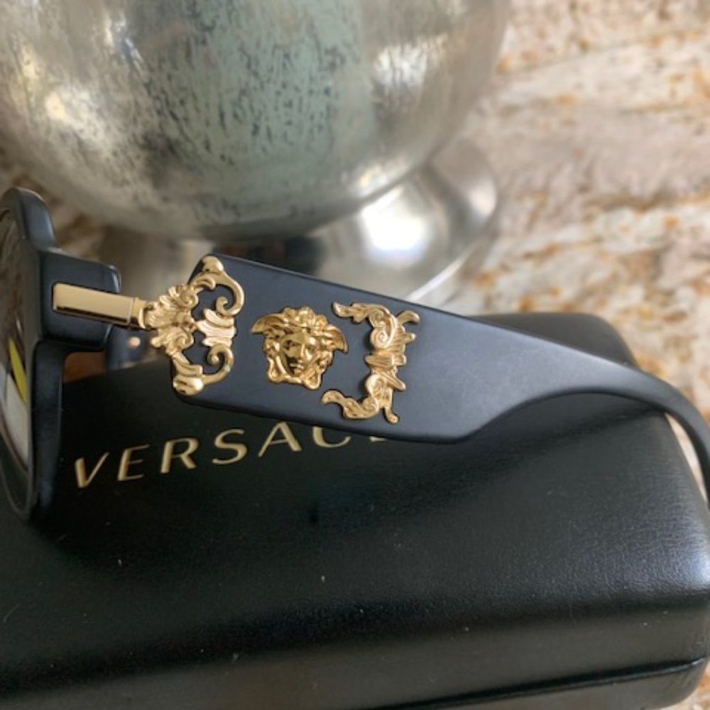 Versace Rock Icon Medusa 4323 Matte Black Gold Mirror… - Gem